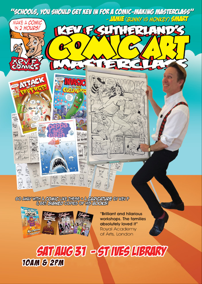 Kev F Sutherland's Comic Art Masterclass — Cornwall 365 What's On